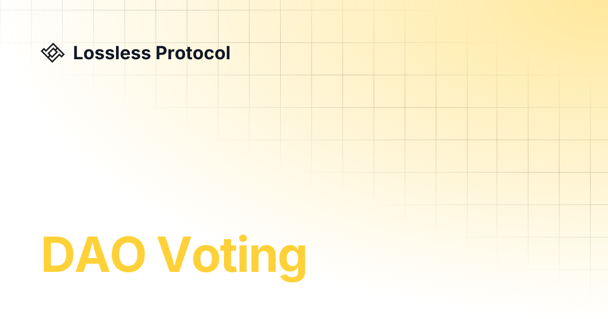 DAO Voting | Lossless Protocol